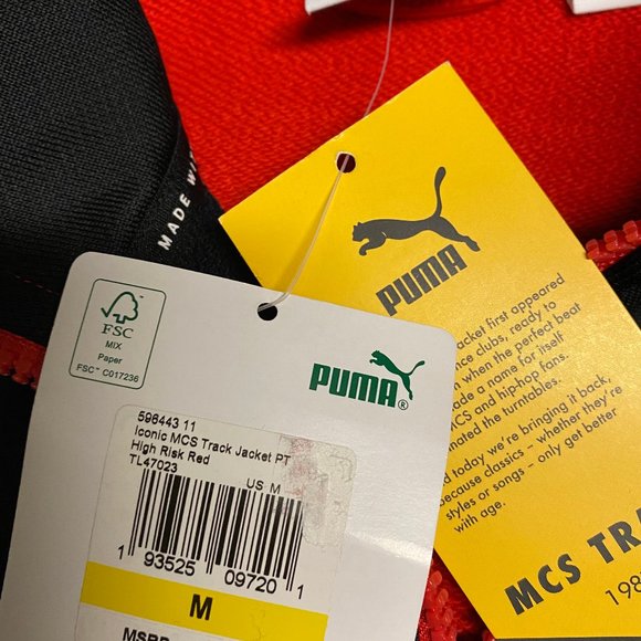 Puma | Jackets & Coats | Puma Mens High Risk Red Iconic Mcs Long Sleeve ...